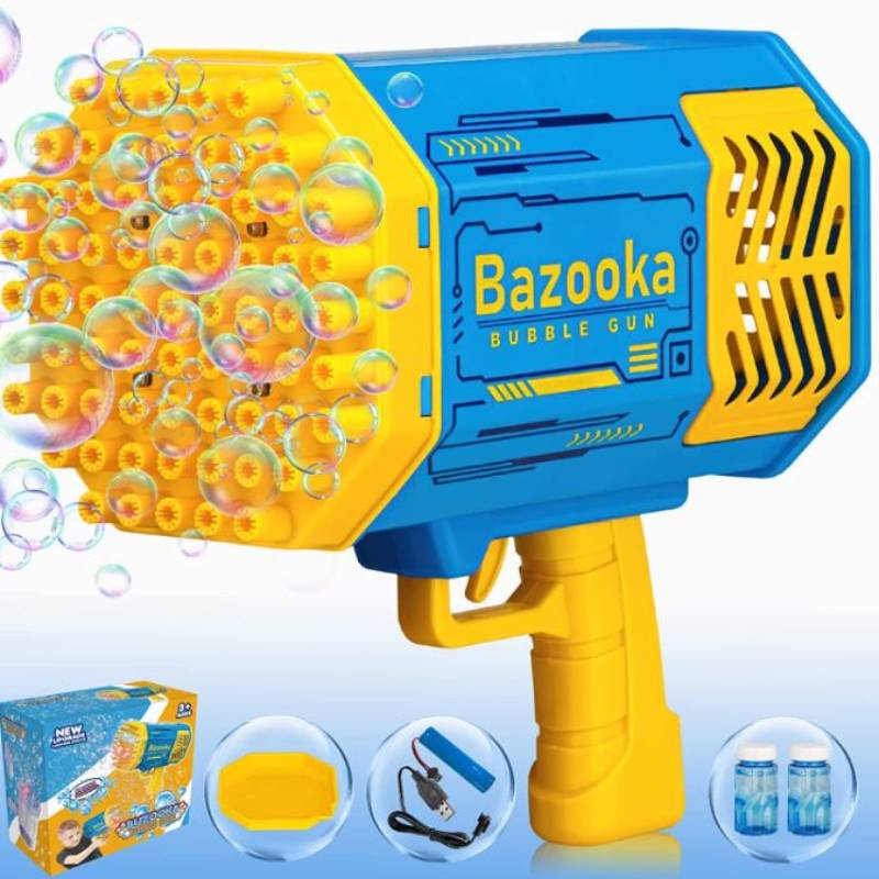 Πιστόλι φυσαλίδων με 69 ανοίγματα και LED φώτα | BUBBLEPUFF